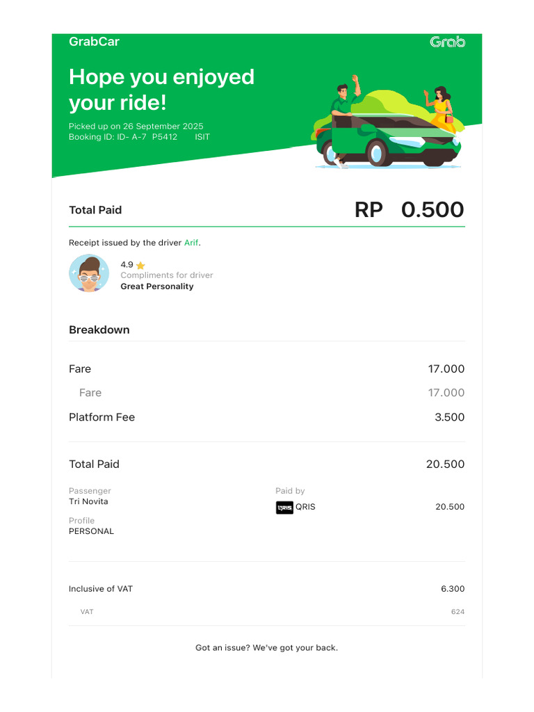 Your Grab E-Receipt | PDF