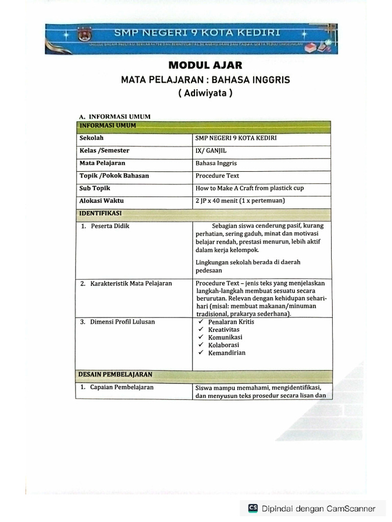 Kelas 9 B.inggris Meyta Pengelolaan Sampah | PDF