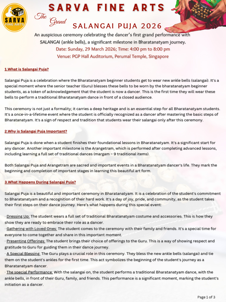 Salangai Pooja 2026 | PDF | Jewellery | Dances