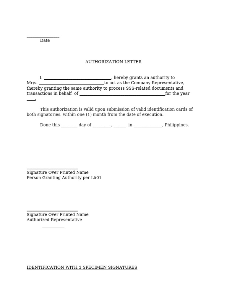 SSS Authorization Cebu | PDF