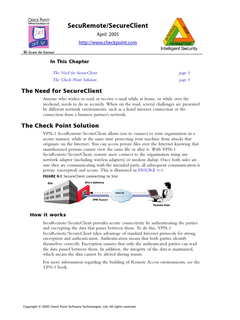 Checkpoint NGX Secure Mote Secure Client | PDF | Authentication ...