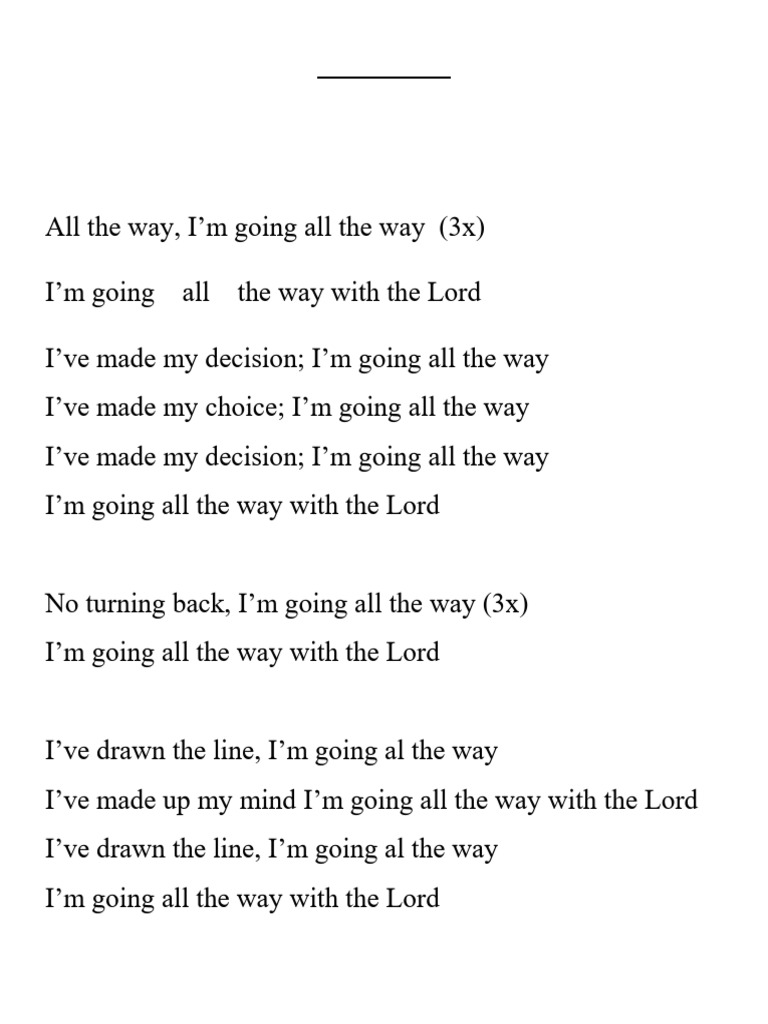 All The Way | PDF