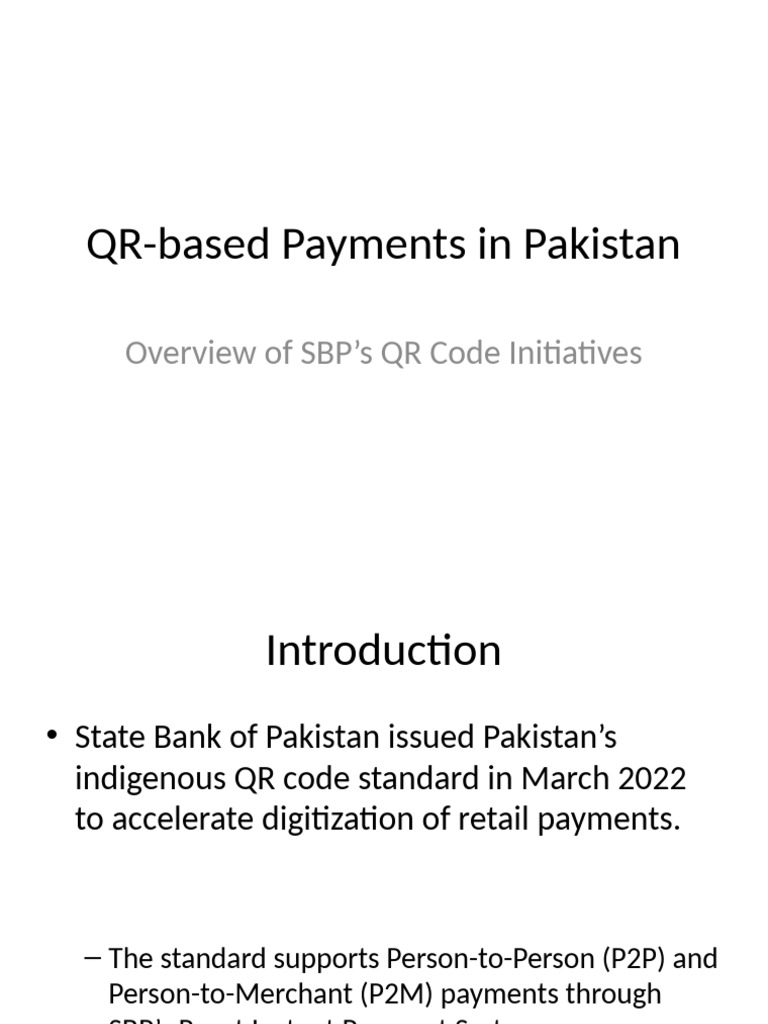 QR Code Payment Solutions in Pakistan | PDF