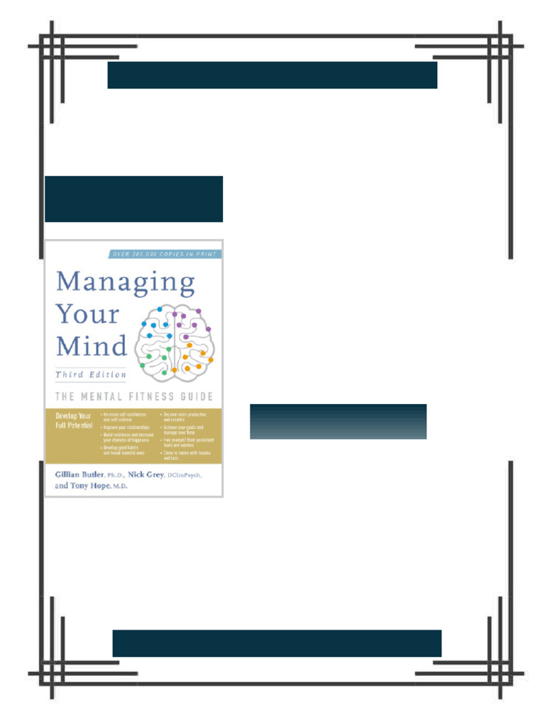 Managing Your Mind 3rd Edition Gillian Butler Available Instanly | PDF ...