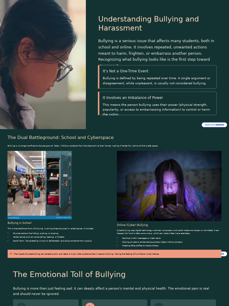 Understanding Bullying and Harassment | PDF | Bullying | Cyberbullying