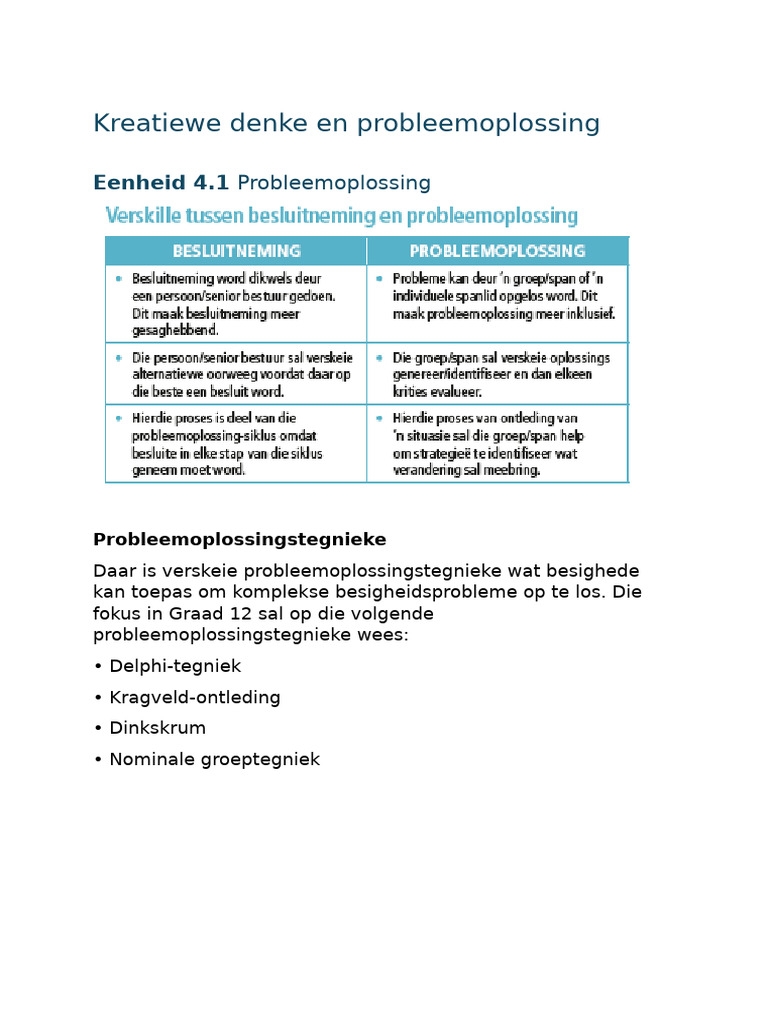 Besigheids Onderwerp 4 | PDF