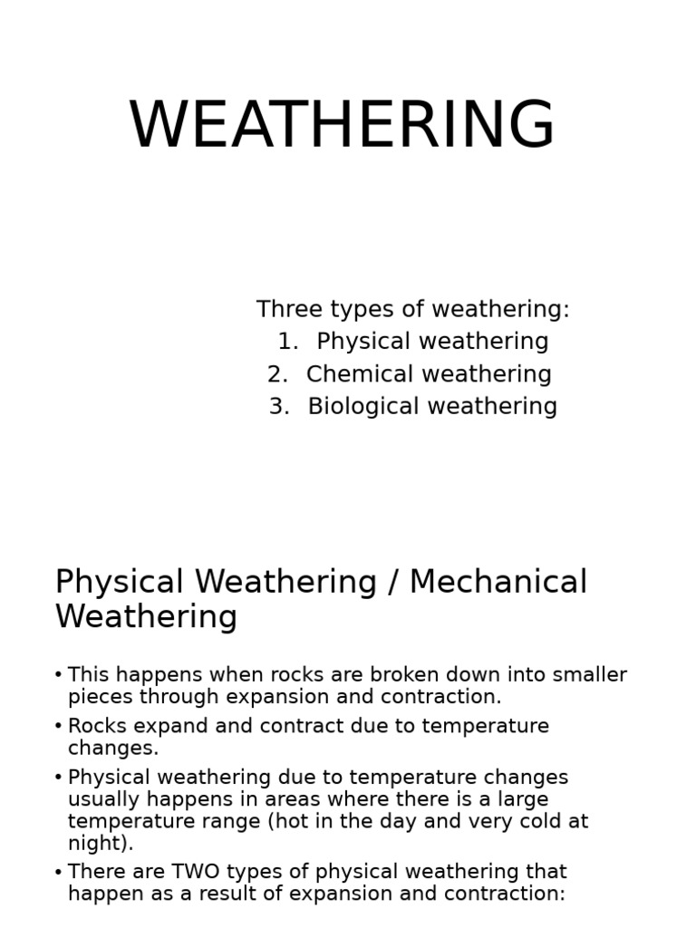 Weathering Notes | PDF | Weathering | Chemical Substances
