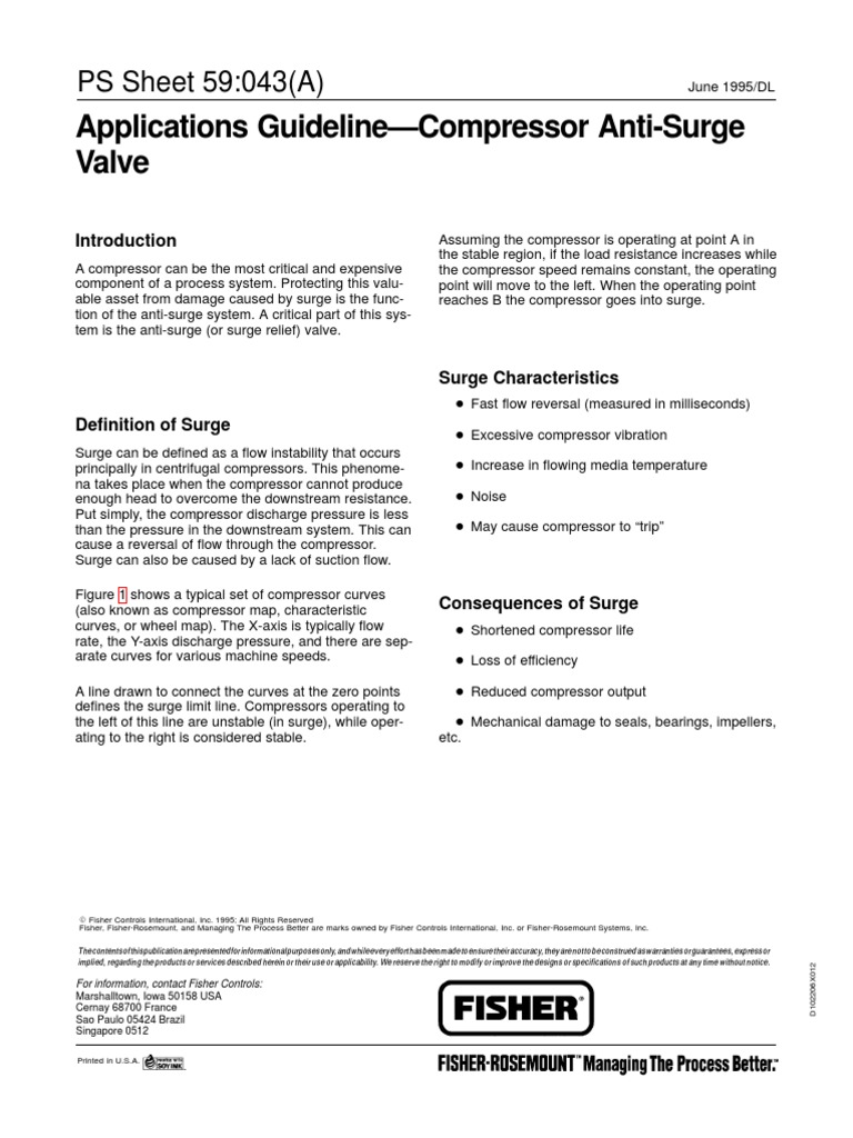 Compressor Anti-Surge Valve | PDF | Gas Compressor | Valve