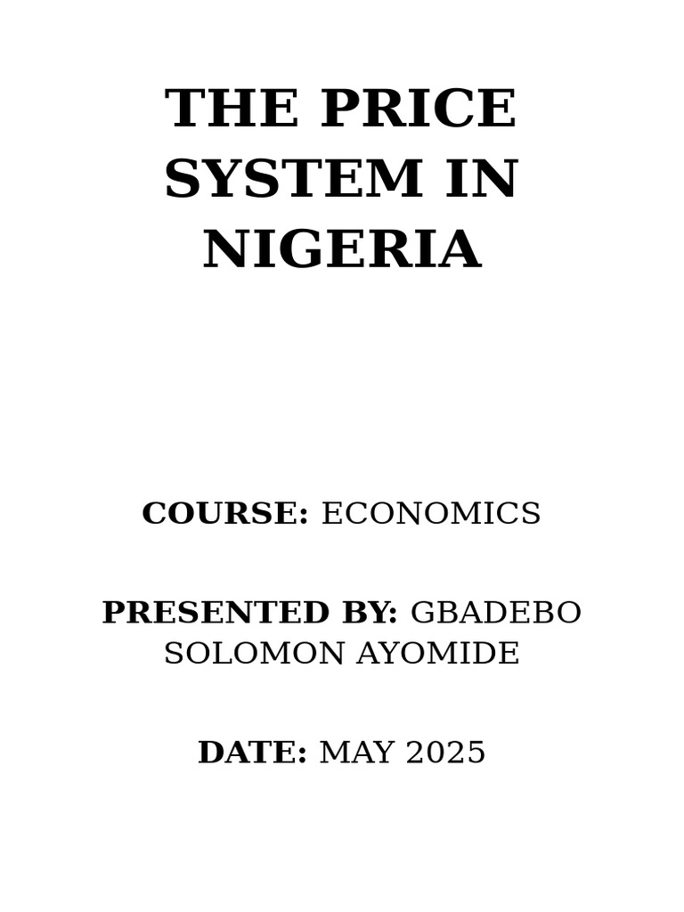 Economics Project | PDF | Cost Of Living | Market (Economics)