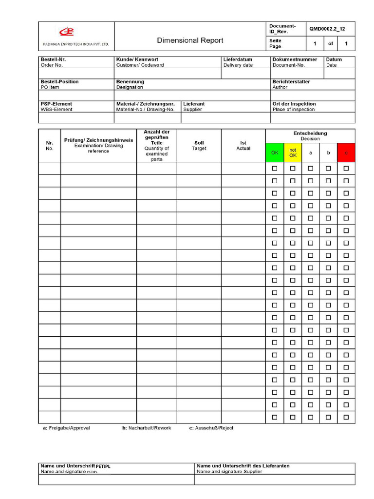 Format Dimension Inspection - 3 | PDF