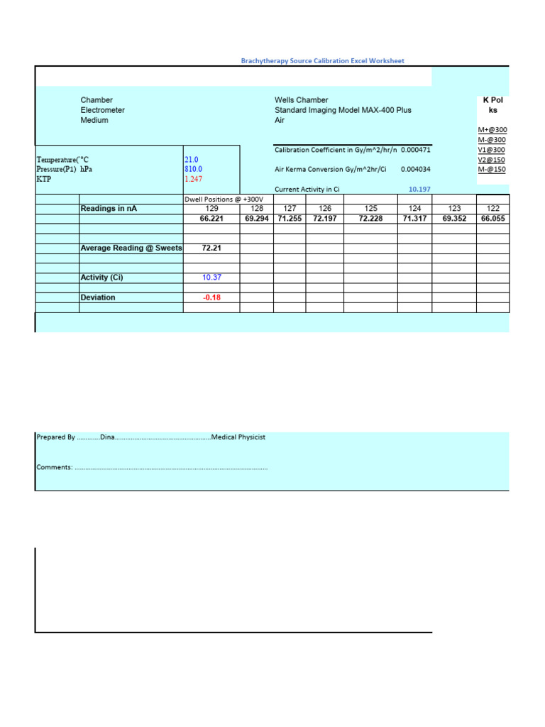 Source Calibration Excel | PDF