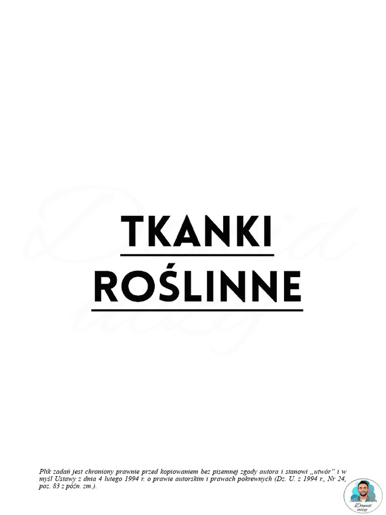Zad Tkanki Roslinne 3 Compres | PDF