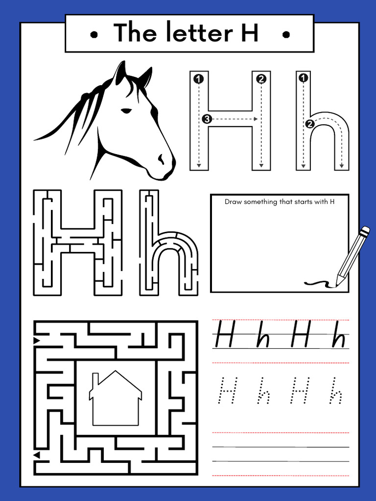 The Letter H Alphabet Worksheet | PDF