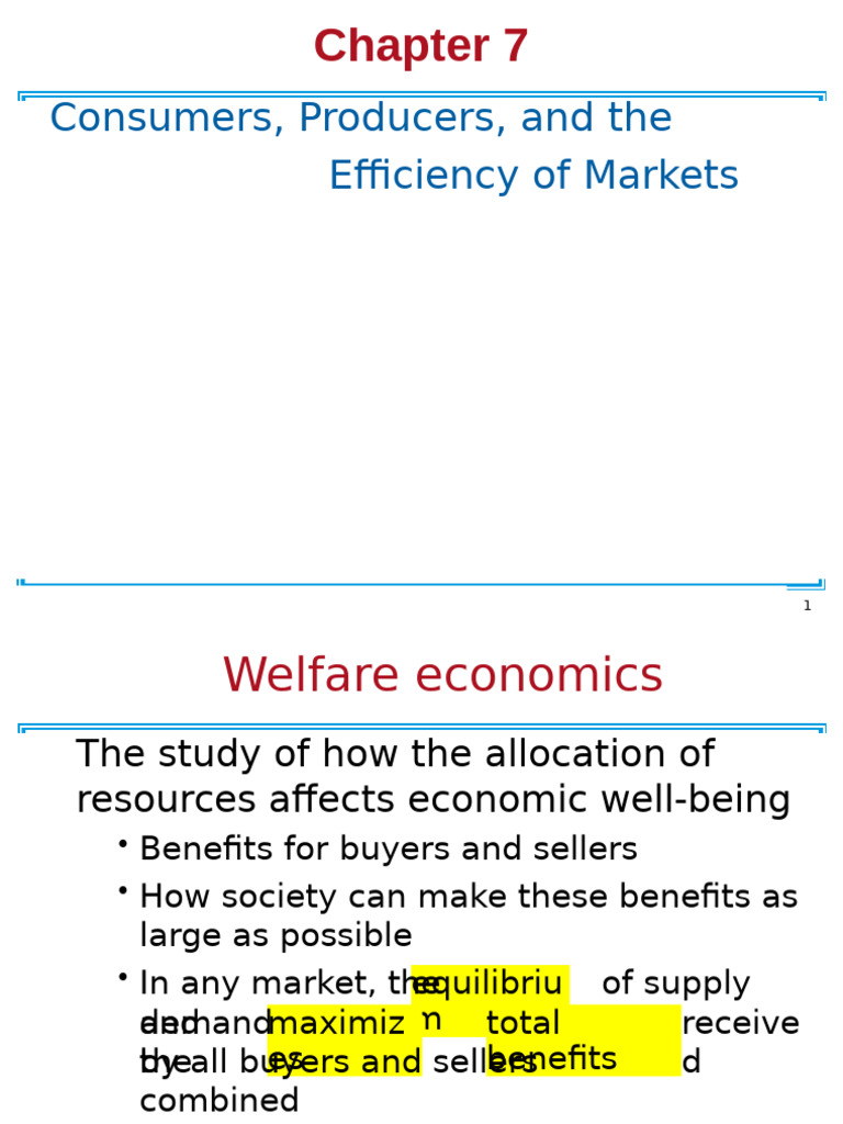 Chapter 07 | PDF | Economic Surplus | Microeconomics