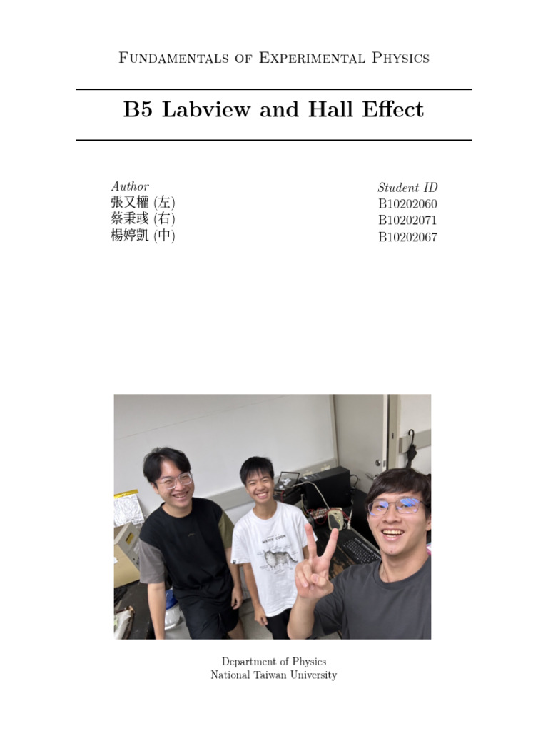 Hall Effect Experiment with Labview | PDF | Electrical Resistivity And ...