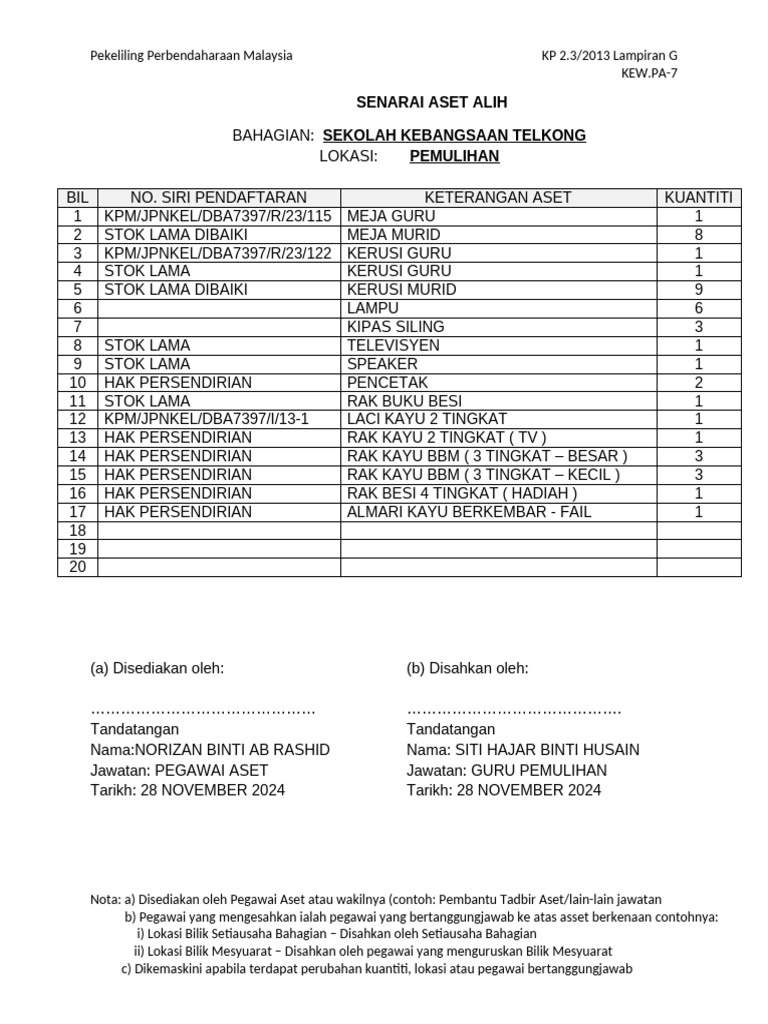 Kewpa 7 Pemulihan 2024 | PDF