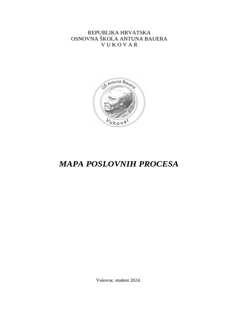 Mapa Poslovnih Procesa OS Antuna Bauera | PDF