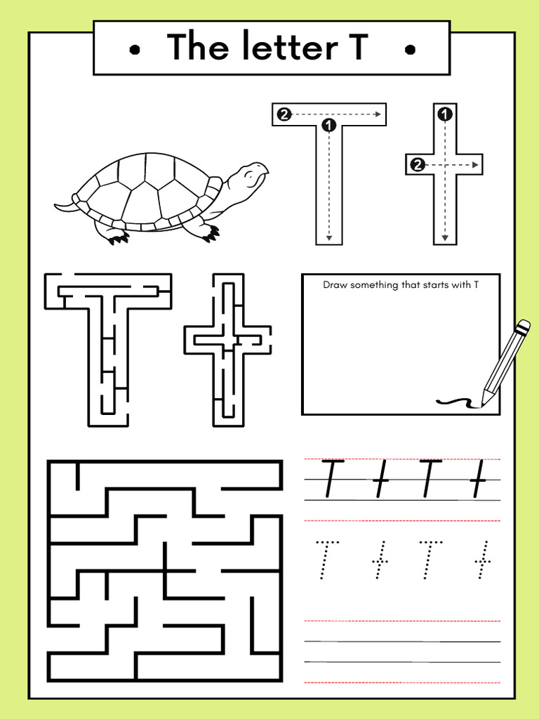 The Letter T Alphabet Worksheet | PDF