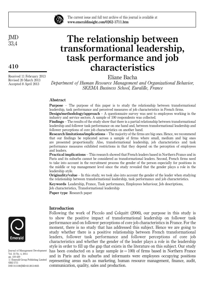 Gap TFL-TP | PDF | Transformational Leadership | Survey Methodology