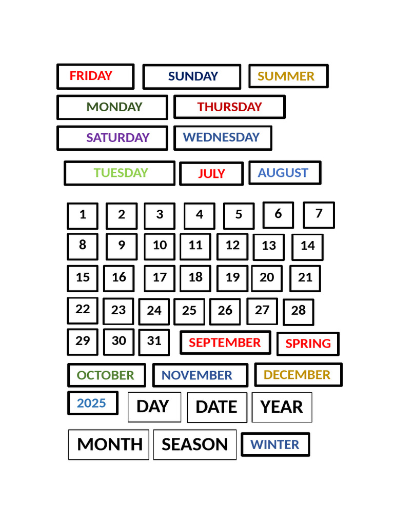 DAY Date Year Month Season: Friday | PDF