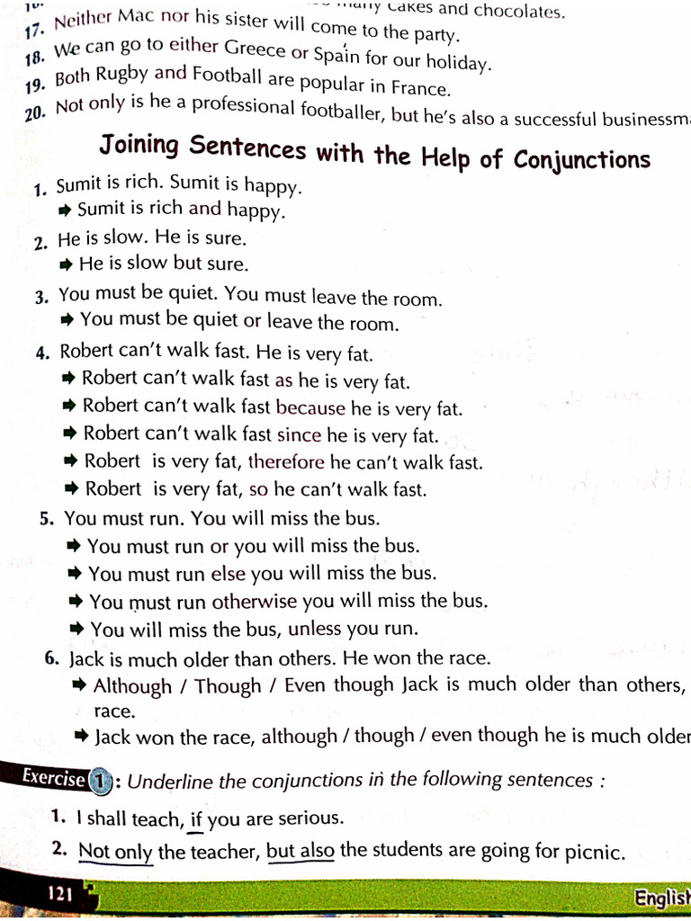 English Grammar Conjunctions | PDF