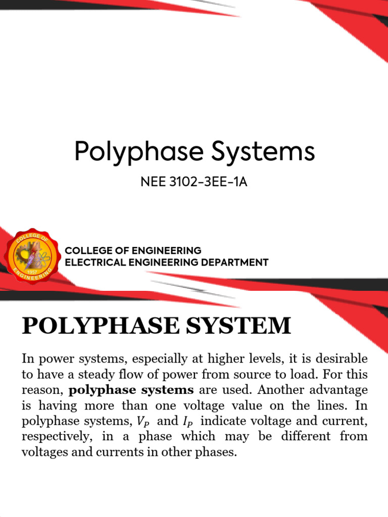 Lecture 8 - Polyphase Systems | PDF | Physical Quantities | Power (Physics)