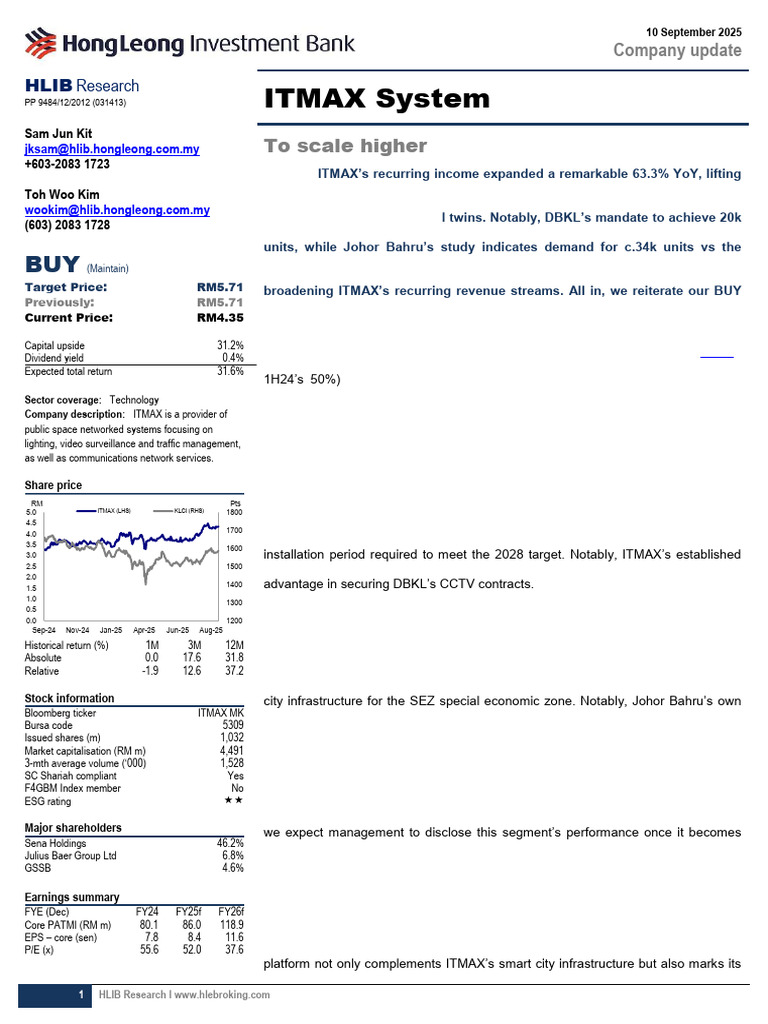 ITMAX System Company Update: BUY Rating | PDF | Business Economics ...