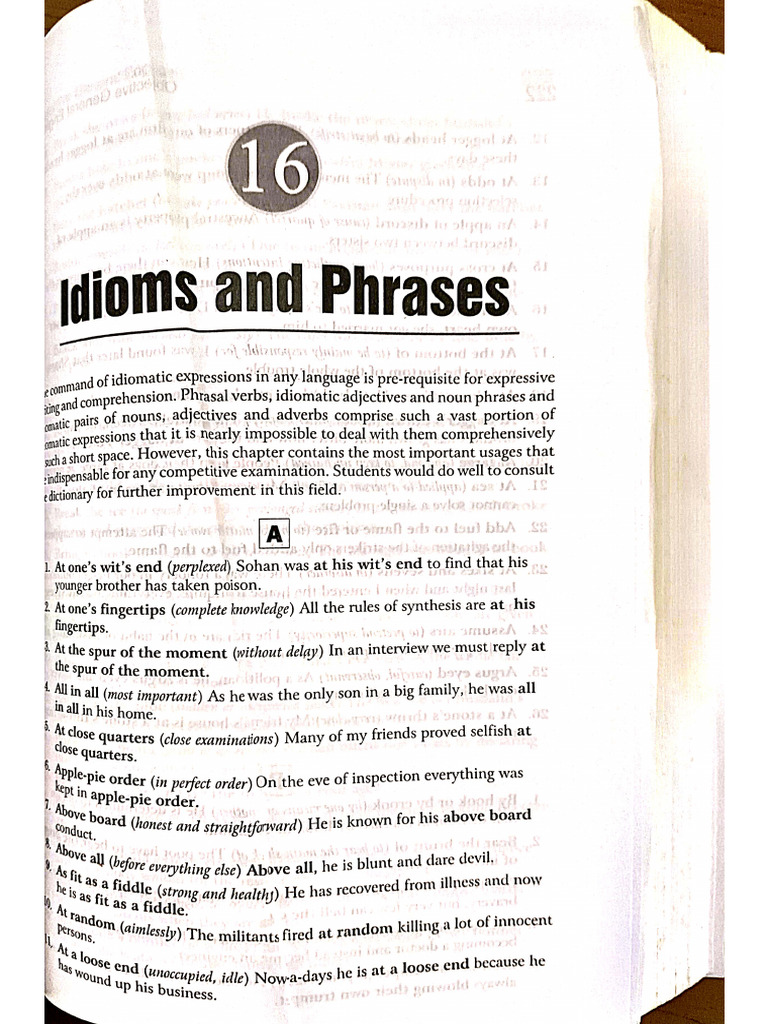 Idiom and Phrases | PDF