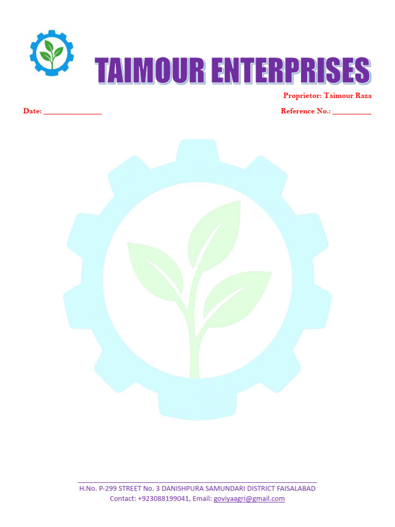 Taimour Enterprises | PDF