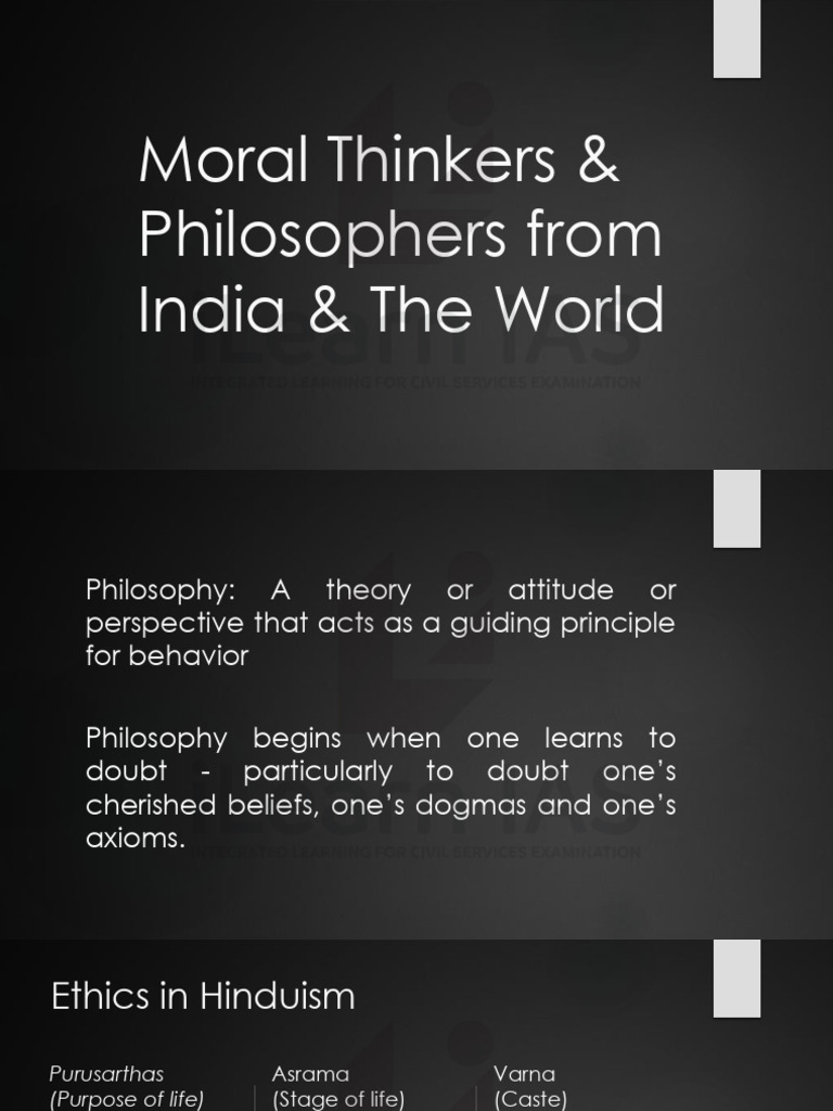 Base Materials Moral Thinkers & Philosphers | PDF | Noble Eightfold ...