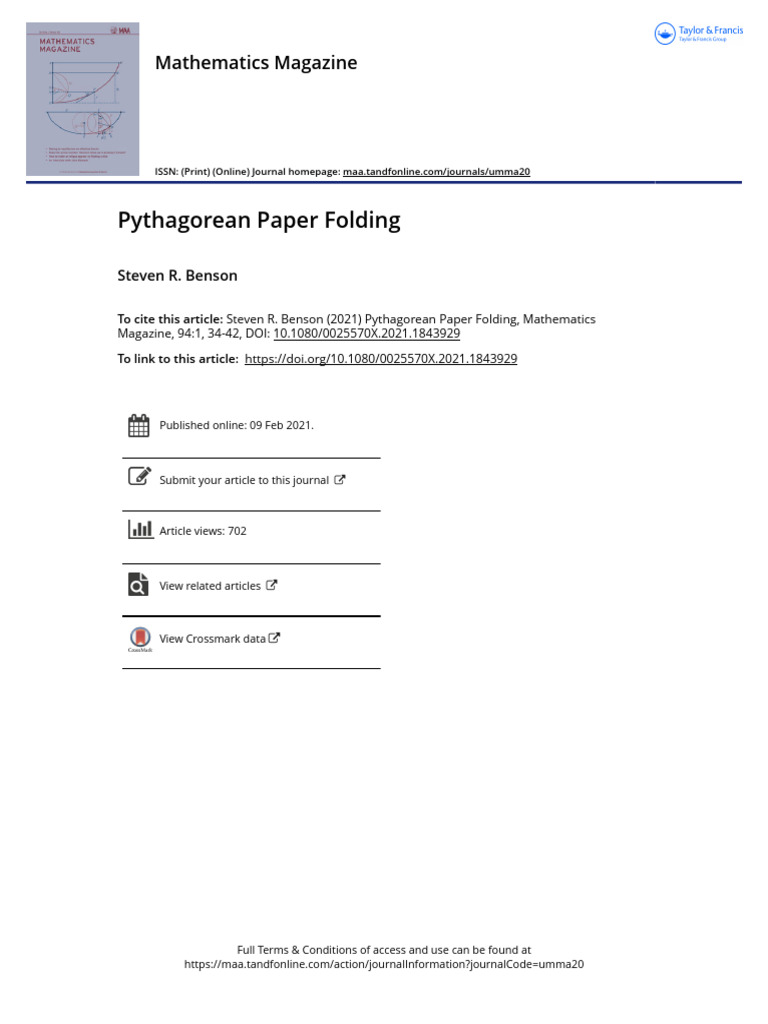 04-Pythagorean Paper Folding | PDF | Elementary Mathematics | Mathematics