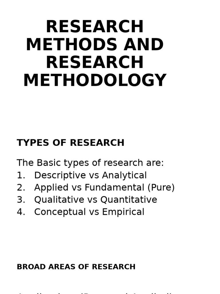 Week 3 Research Methods and Methodology | PDF | Methodology ...