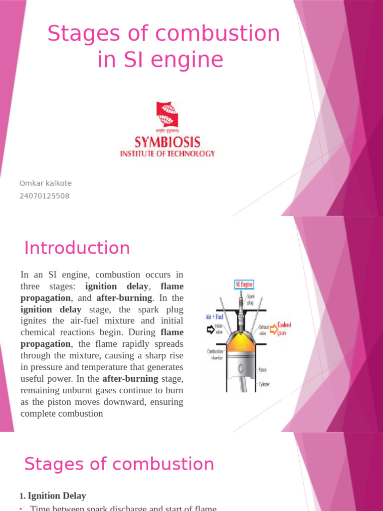 Stages of Combustion in SI Engine | PDF | Combustion | Engines