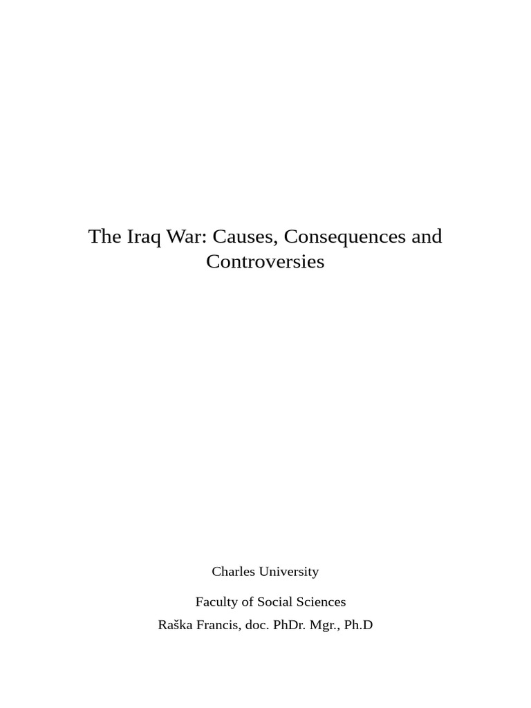 Iraq War: Causes and Consequences | PDF | Iraq War | Iraq