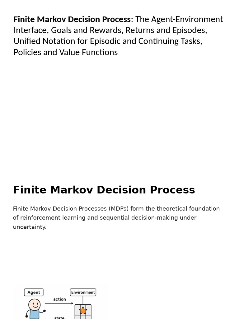 Finite Markov Decision Process | PDF | Applied Mathematics