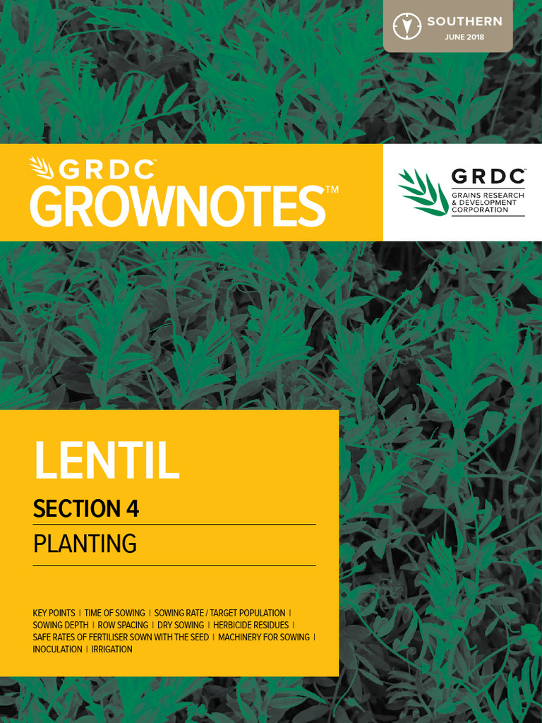Optimal Lentil Planting Guidelines | PDF | Sowing | Legume