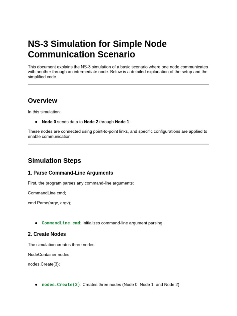 NS-3 Node Communication Simulation | PDF | Internet Protocols | Ip Address