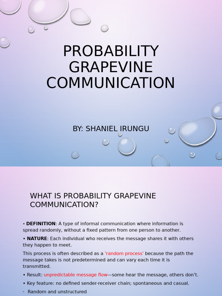 Probability Grapevine Communication-1 | PDF | Human Communication ...