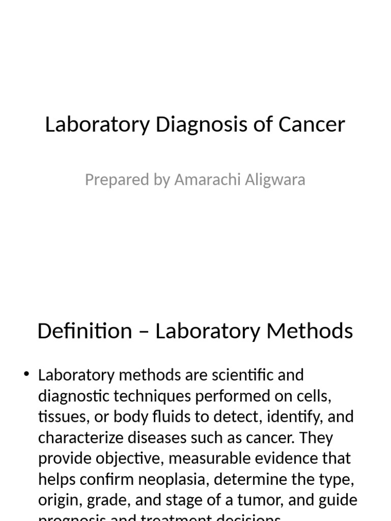 Cancer Laboratory Diagnosis Methods | PDF | Immunohistochemistry | Cancer