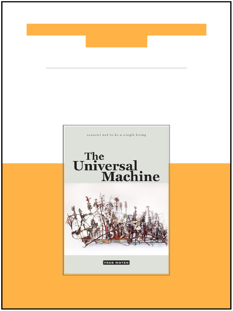 The Universal Machine Fred Moten Complete Edition | PDF | Phenomenology ...
