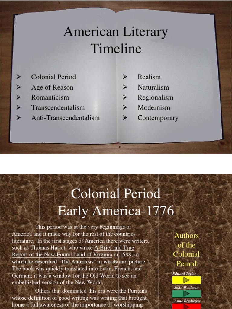 Junior H Literary Time Periods Power Point | PDF