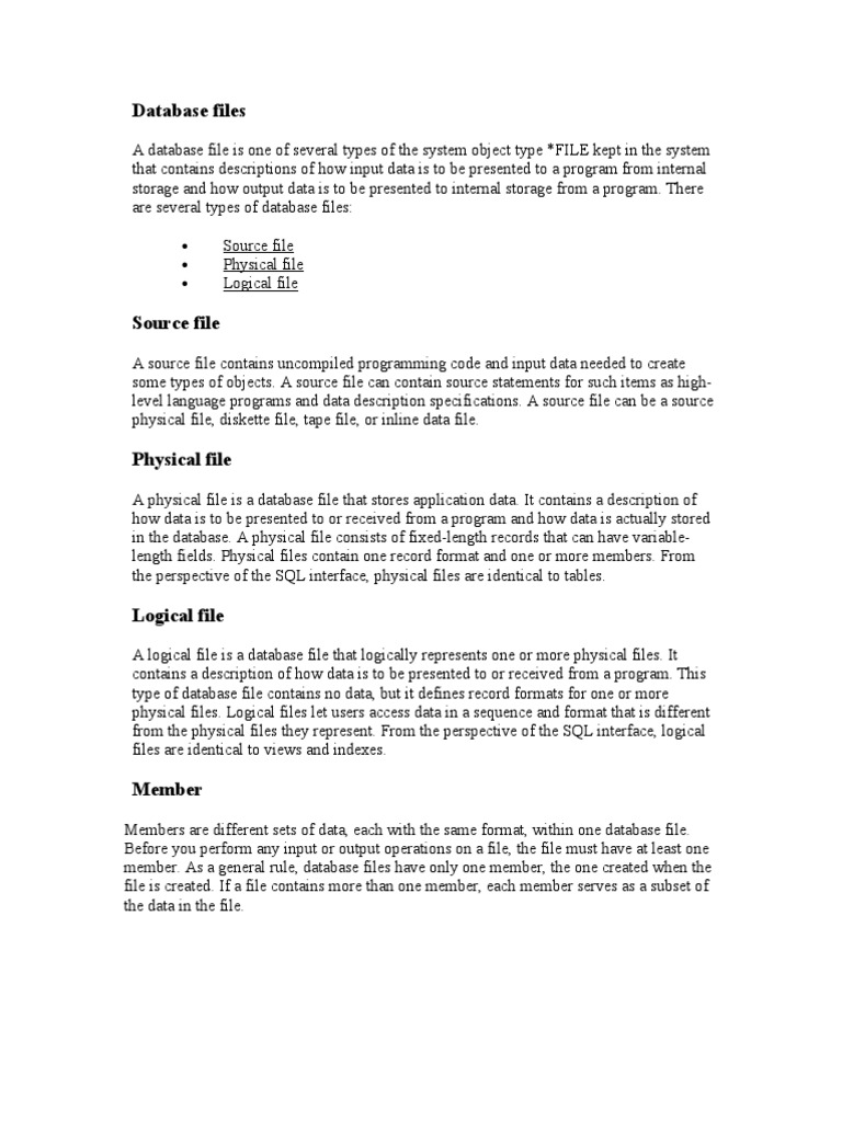 Database Files Pdf Databases File Format