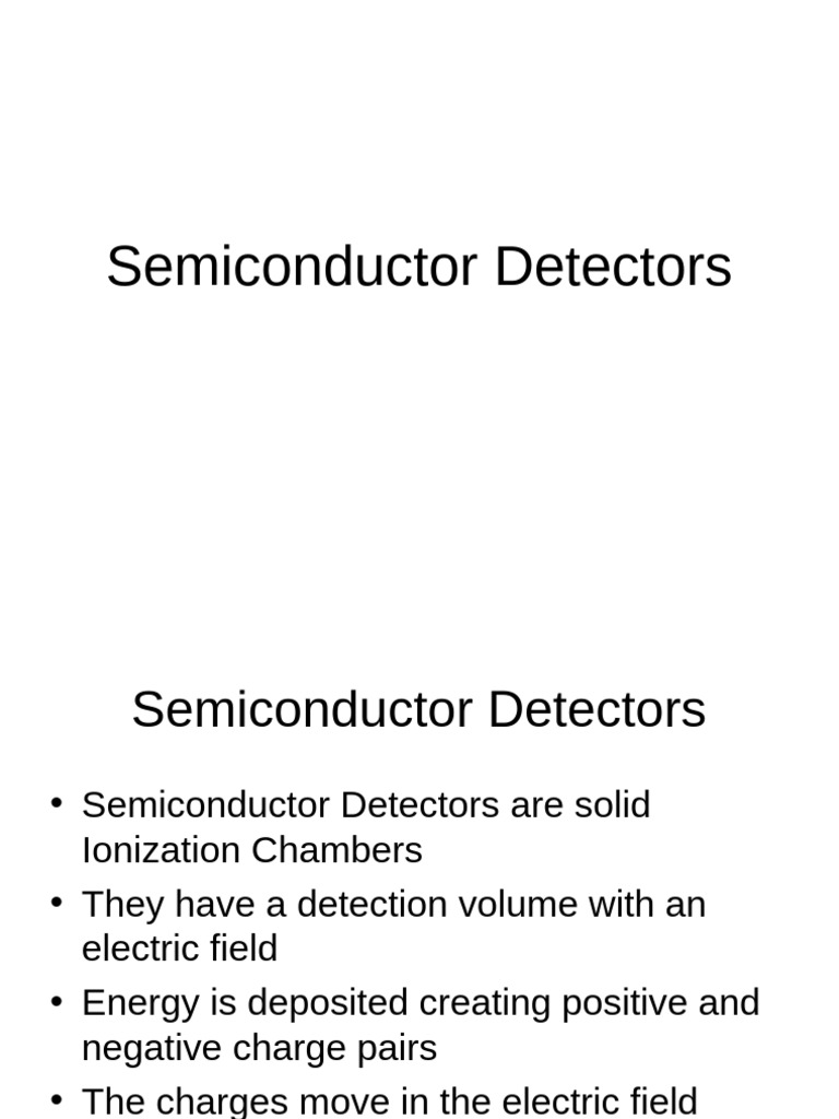 4-Semiconductor Radiation Detectors and Photodiodes | PDF | Band Gap ...