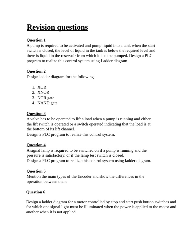 PLC Programming and Ladder Diagrams Guide | PDF