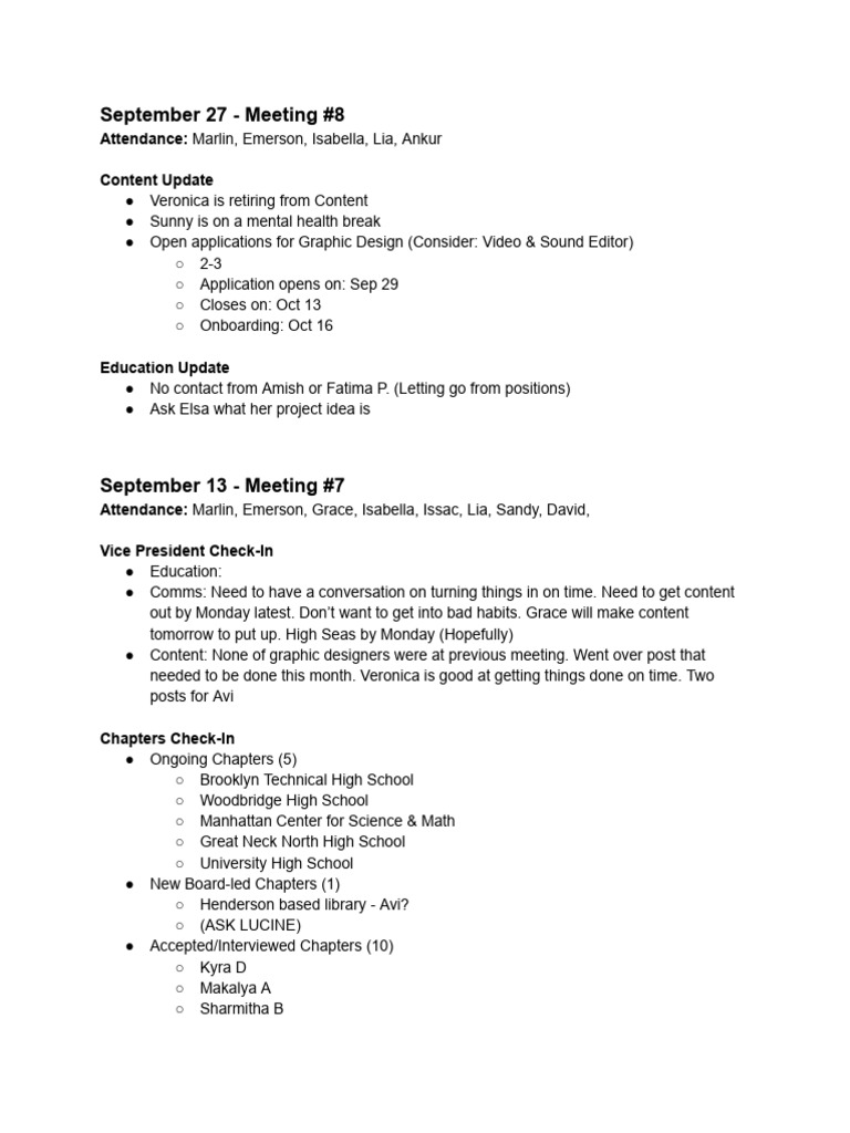 YOI Cabinet Meeting Agenda | PDF