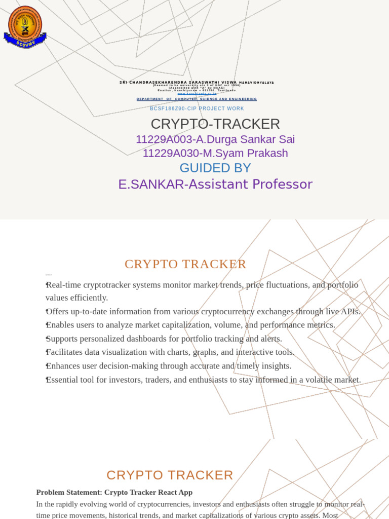 Real-Time Crypto Tracker App Guide | PDF | Cryptocurrency | Data
