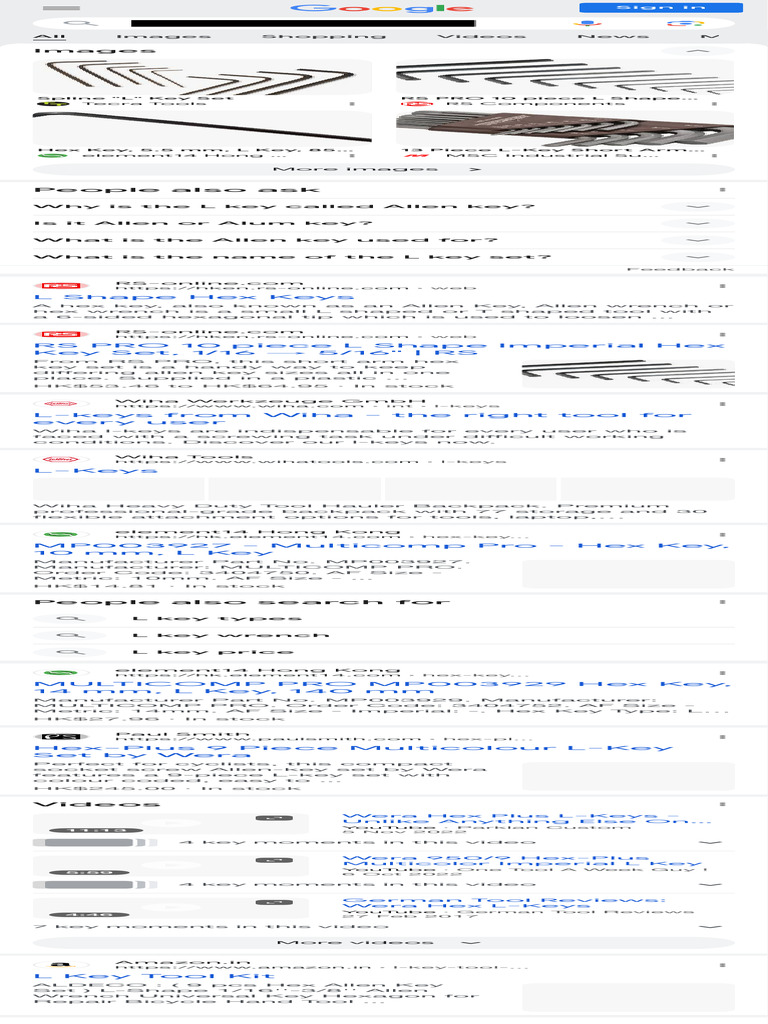 L Key - Google Search | PDF | Metalworking