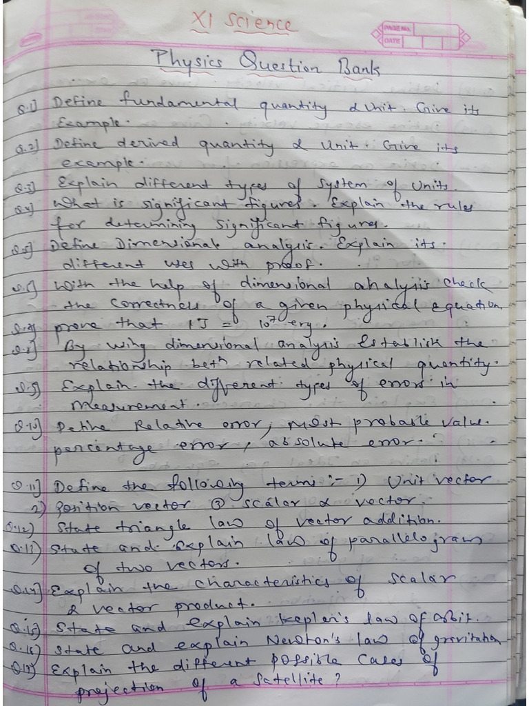 Physics Question Bank-1 | PDF