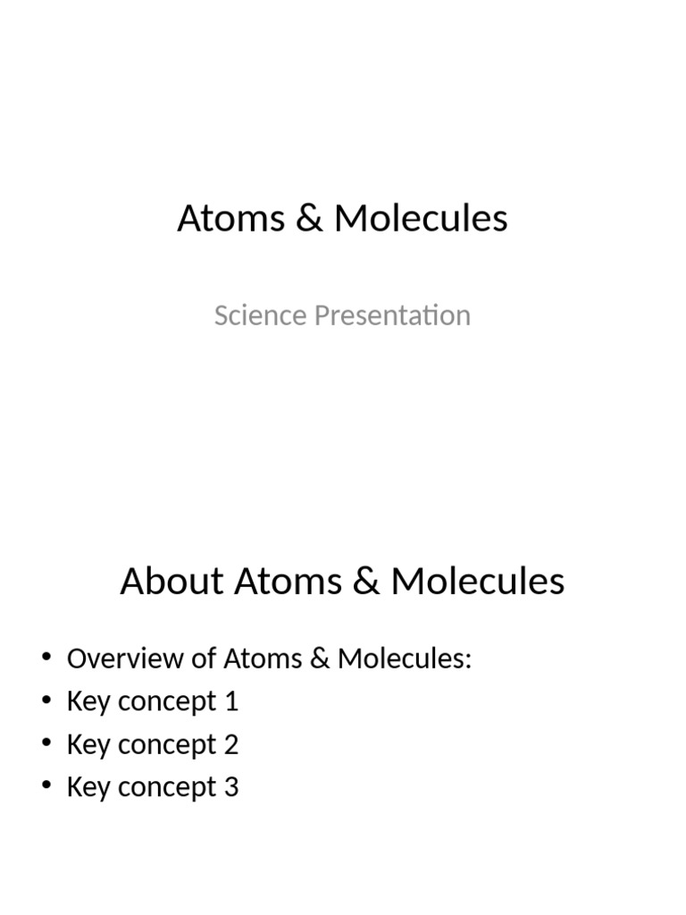 Atoms & Molecules | PDF