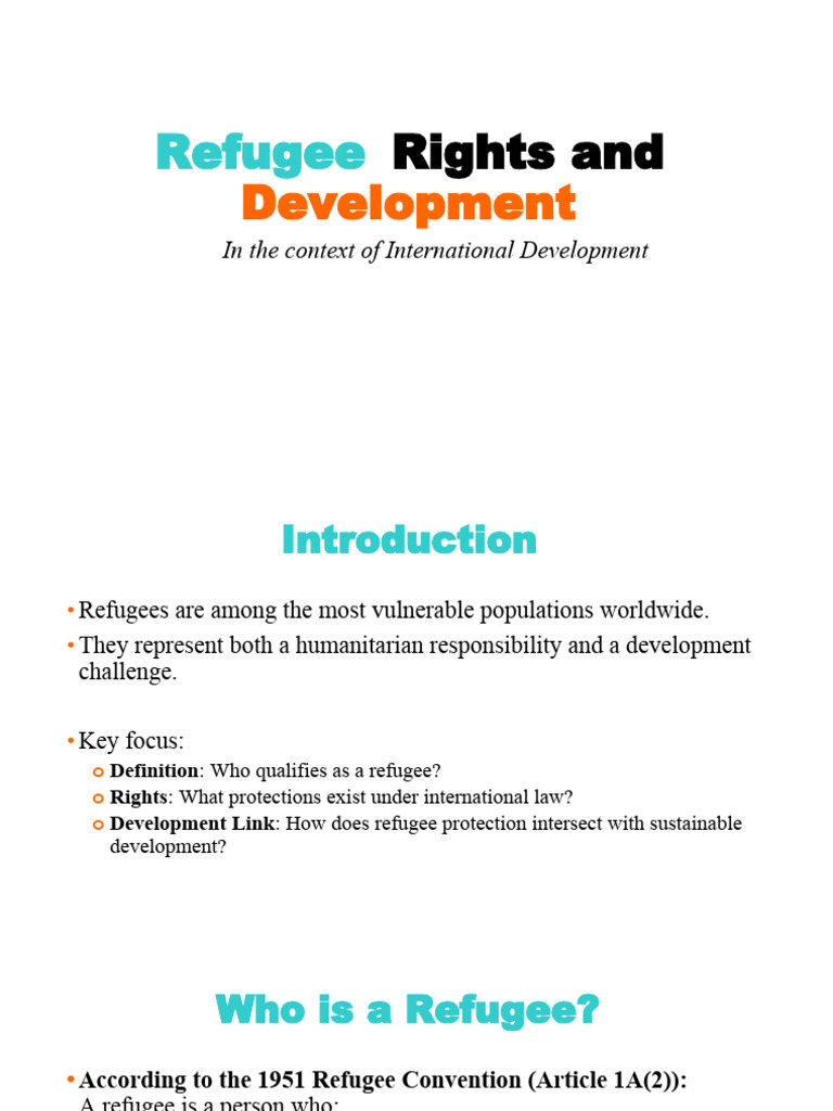 Refugee Rights and Development Insights | PDF | Refugee | Economies